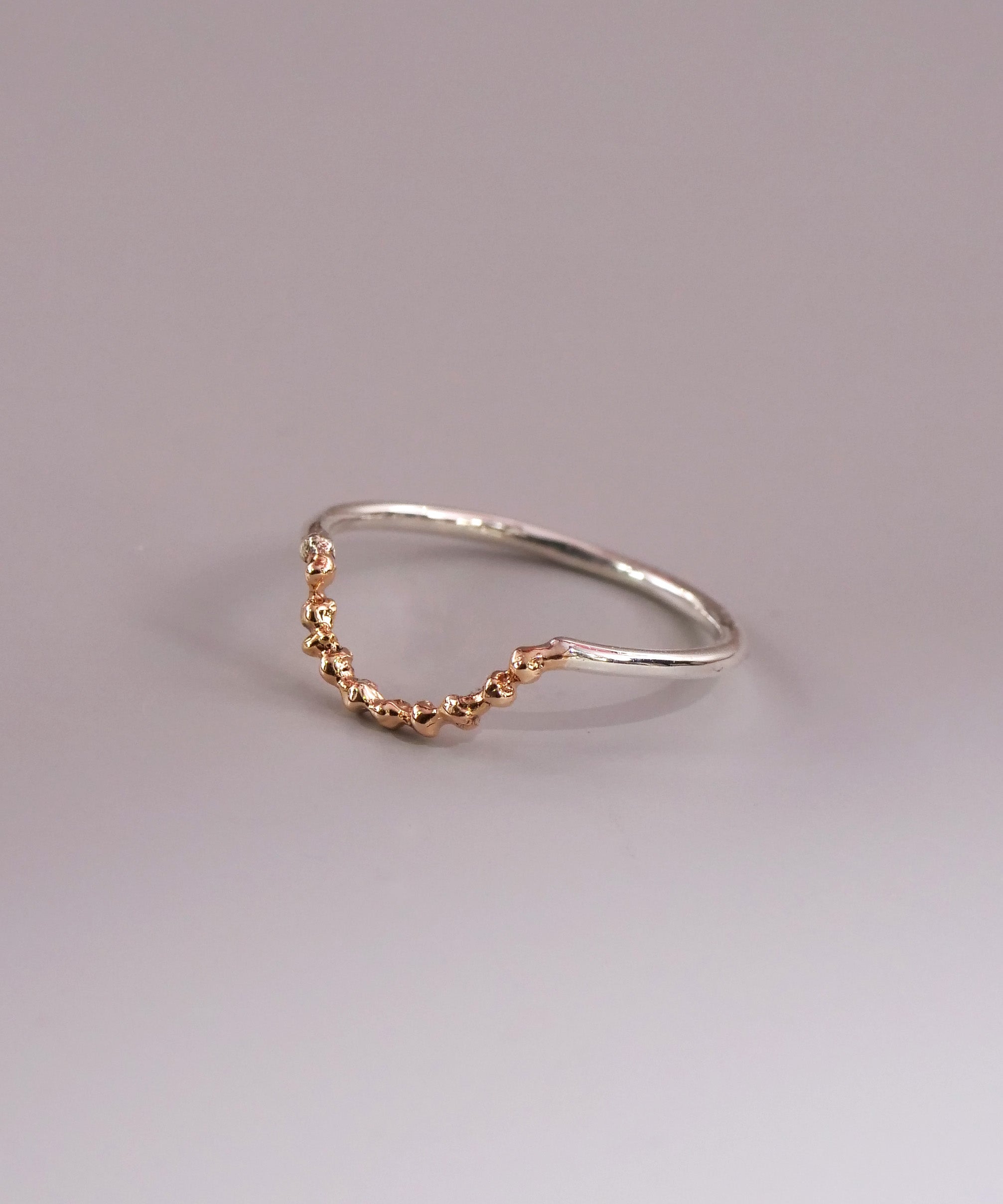 K10×SV925 U-shaped clay granular ring size 9, 11, 13, 15